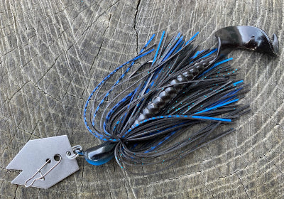 3/8oz Black / Blue Rattle Shake Chatterbait – Baits4U TA VISKAS